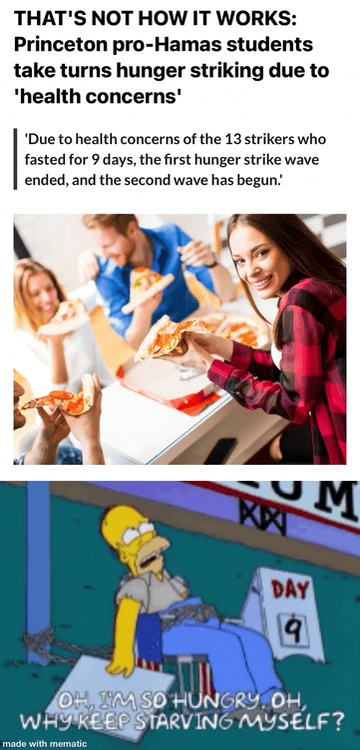 Pretty sure hunger strikes don’t have a 2nd string coming in off the ...